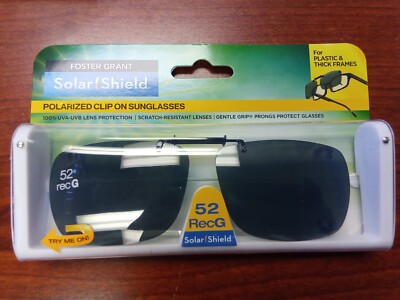 Solar Shield Dioptics Rectangle Blue Clip Ons | eBay