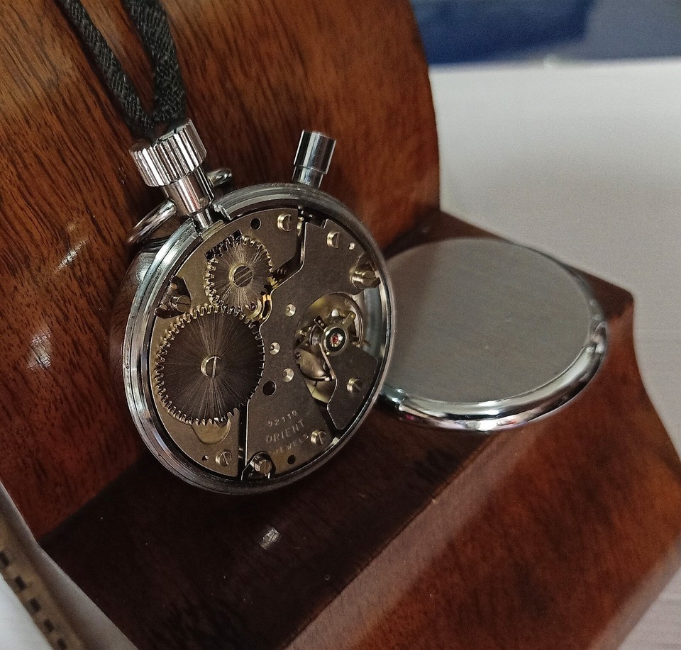 ORIGINAL VINTAGE ORIENT POCKET STOP WATCH VERY NICE AND PERFECT WORKING ...