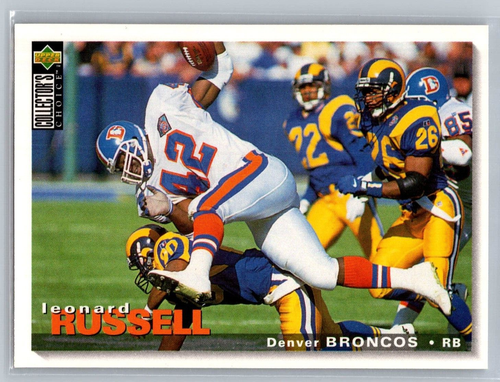 1995 UPPER DECK COLLECTOR'S CHOICE CARD # 256 Leonard Russell - Denver ...