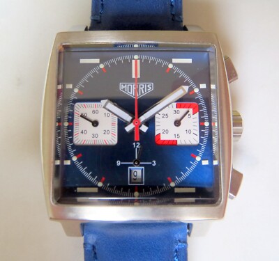MORRIS MONACO AUTOMATIC CHRONOGRAPH WATCH 7750 CLONE BLUE DIAL BNIB | eBay