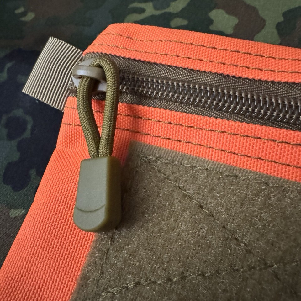 BLAZE ORANGE/OD EDC FIRE KIT POUCH Zipper Nylon Pocket BUSHCRAFT ...