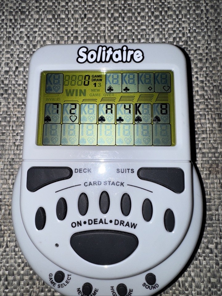 Mega Screen Solitaire Big Screen Handheld Electronic Game 2000 Tested ...