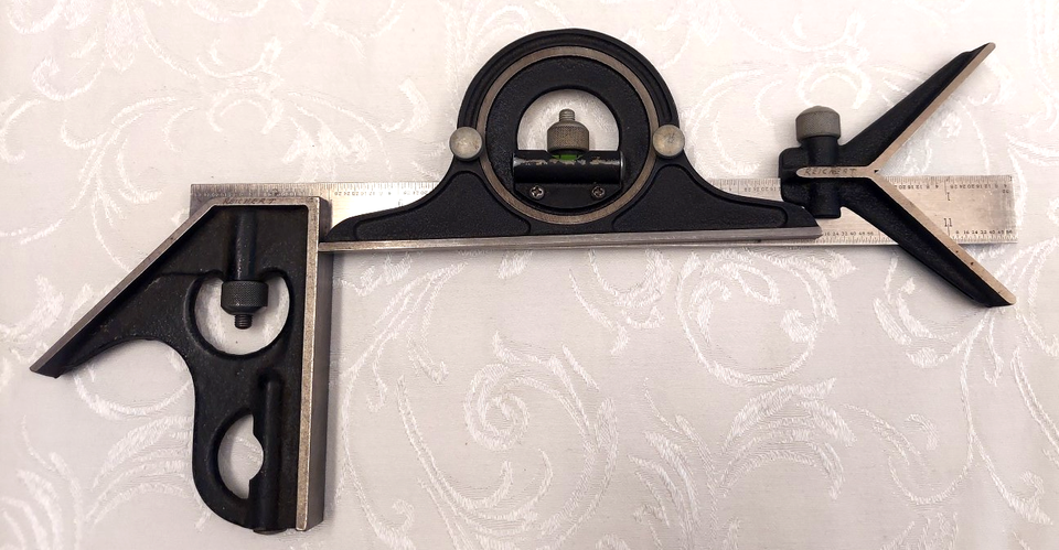 Vintage Sears Craftsman USA 12” Combination Square Protractor CNTR HD 4 ...