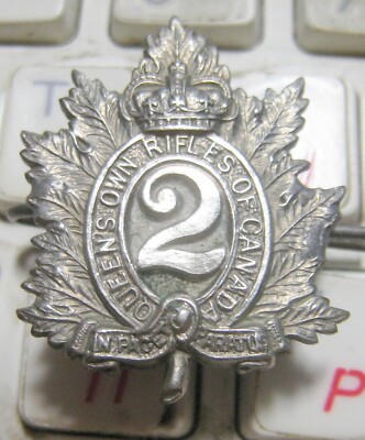 WW2 Canadian QOR Queens Own Rifles Officers Collar Badge Very Good | eBay
