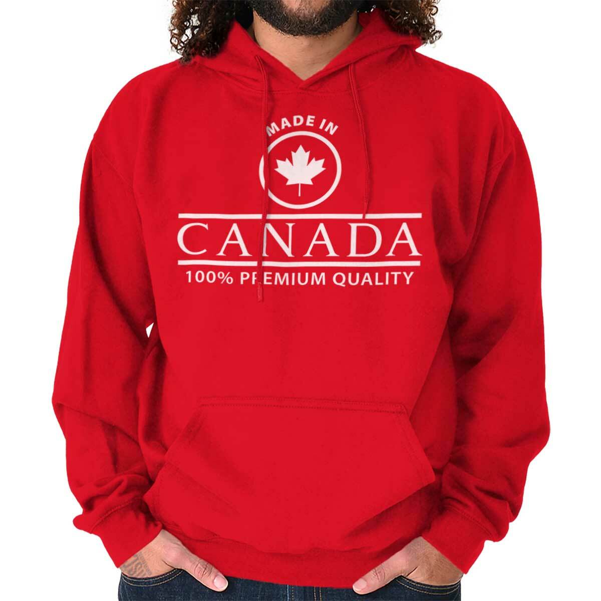 Made in Canada Maple Leaf Hometown Pride Hoodie Hooded Sweatshirt Men ...