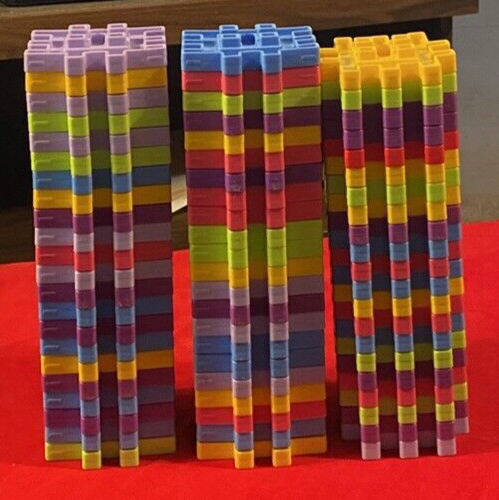 65 pc. LOT ~ Little Tikes ~ WEE Waffle Blocks - 3.5" - LOTS OF COLORS ...