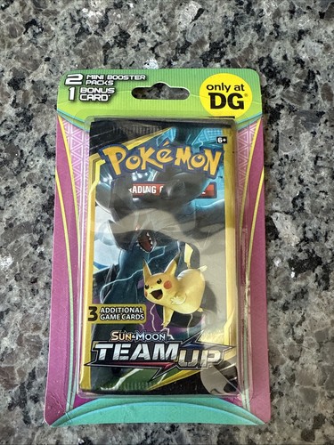 Pokemon Sun and Moon Team Up 3 Card Mini Booster Pack Factory Sealed X2 ...