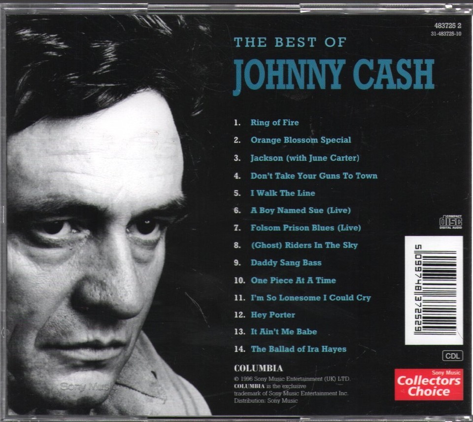 Johnny Cash Best of Johnny Cash CD UK Columbia 1996 4837252 ...