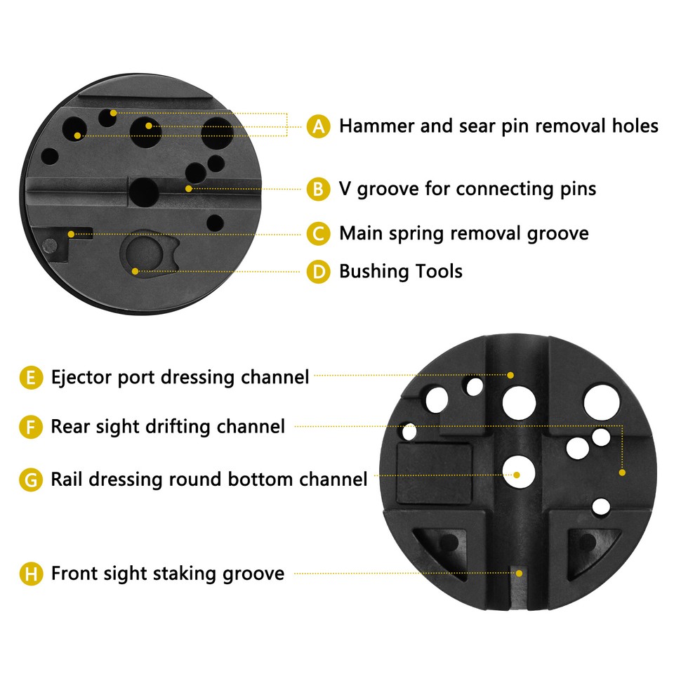 Gunsmith Bench Block Gun Maintenance Armorers Block for Glock,1911 ...