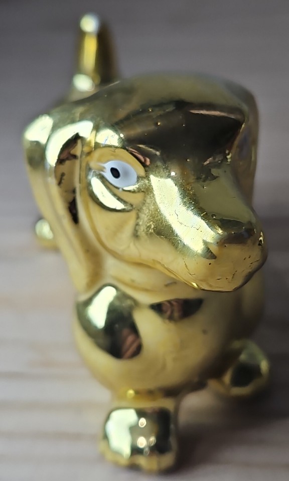 Vintage Ceramic Gold Weiner Dog | eBay