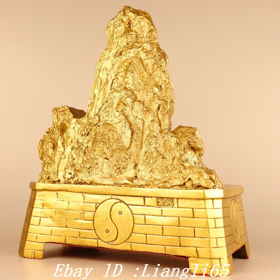 Alte Kupfer vergoldete Feng Shui Acht Diagramme Yuanbao Shi Shi Gandang ...
