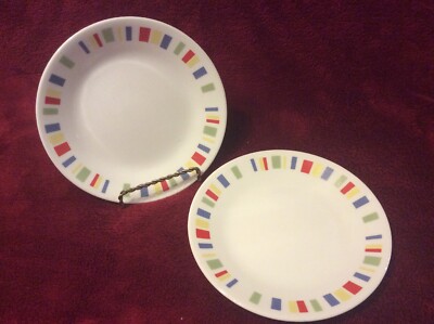 Corelle Dishes Memphis Pattern Small 6 3/4 “Bread & Butter Plates Set ...