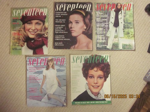 Lot of 5 Vintage 1966-1970 Seventeen Magazines - TWIGGY | eBay