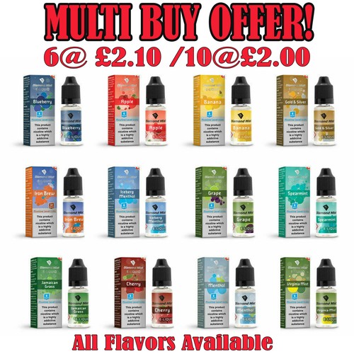DIAMOND MIST E LIQUID Vape Juice 3mg 6mg 12mg 18mg| 50/50 VG PG 10ml | eBay