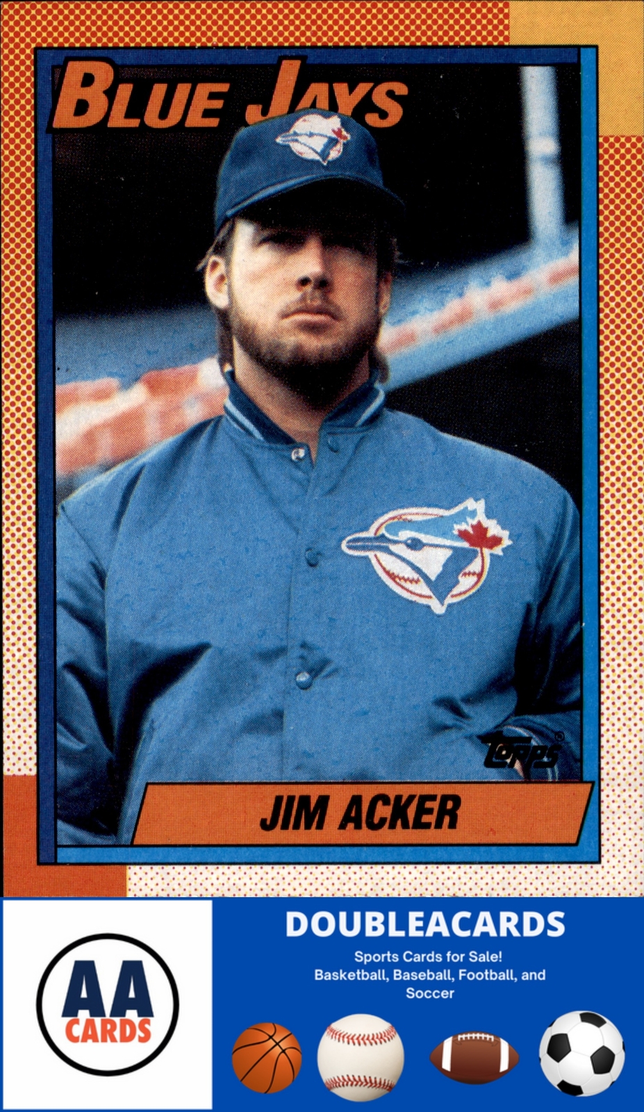 1990 Topps #728 Jim Acker Toronto Blue Jays | eBay