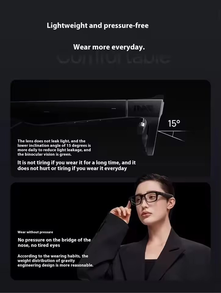 INMO GO 2 GO2 Smart AR Glasses Wireless AI Assistant Music/Call ...