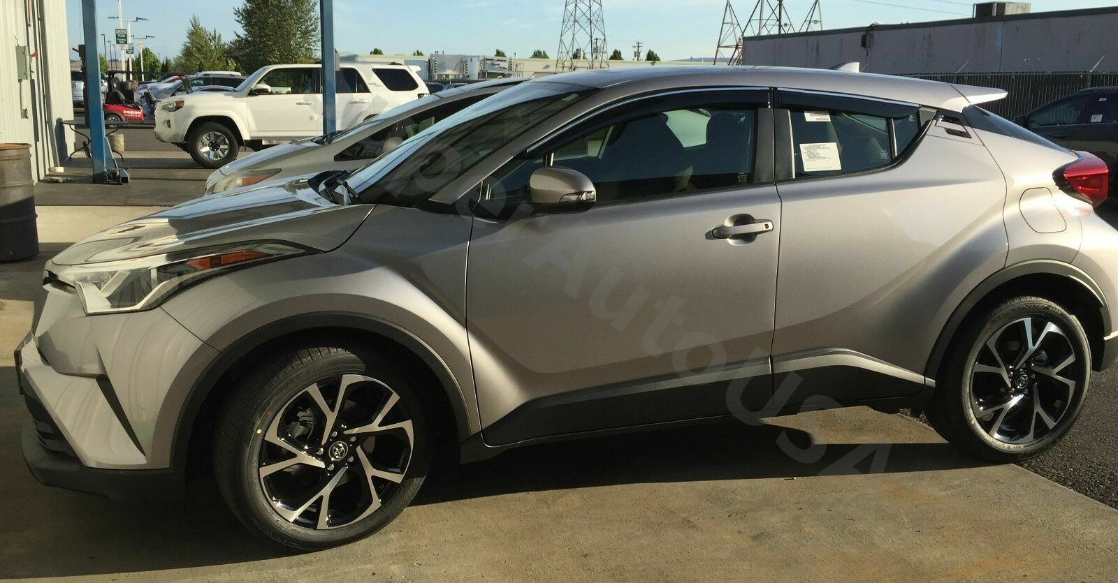 FOR 2018-2021 Toyota CH-R CHR WINDOW VISORS RAIN DEFLECTOR CHROME TRIM ...