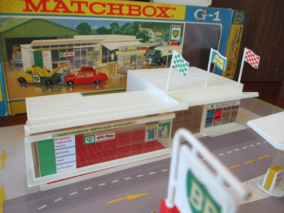 Matchbox G-1C BP Service Station Original Mint Original Box Forecourt ...