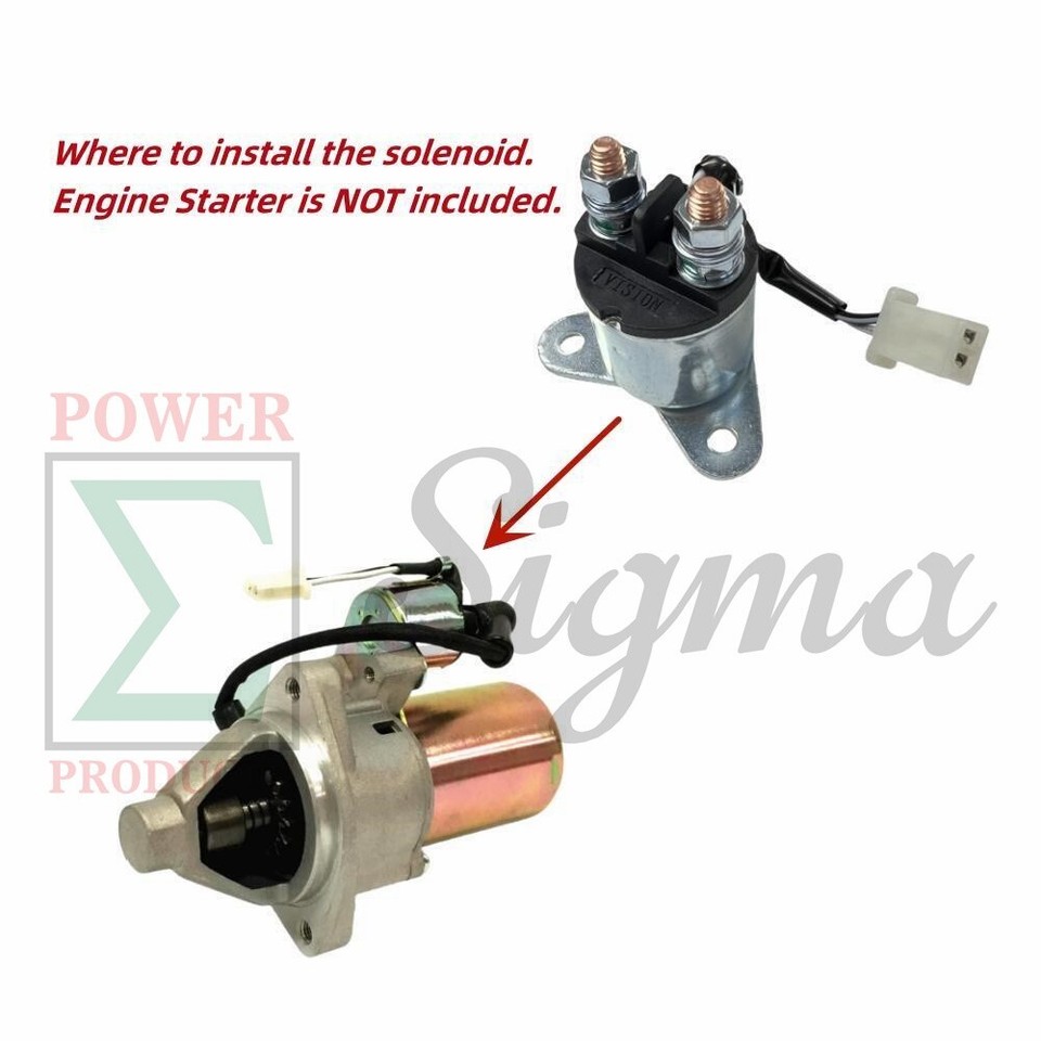 Starter Motor 2Wire Solenoid For All Power 7500W Gentron 10000W 12000W ...