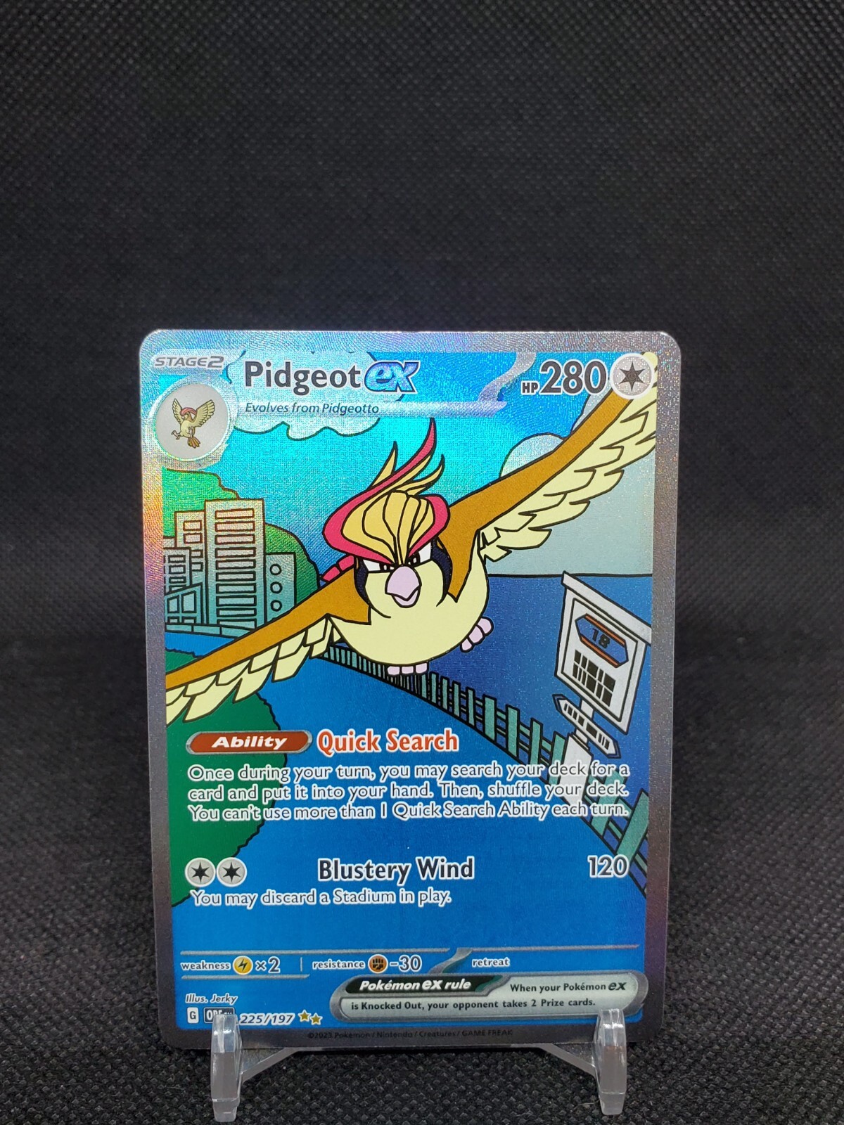 Pidgeot ex 225/197 Obsidian Flames Special Illustration Rare NM Pokemon ...