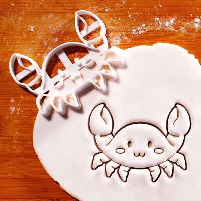 Happy Crab Cookie Cutter - nautical beach crustacean ocean mermaid ...
