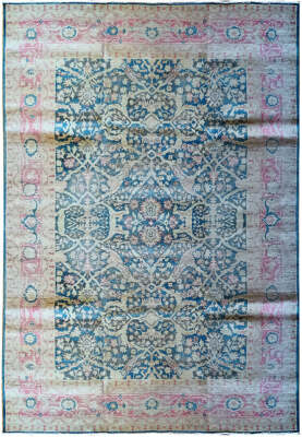 8x11' VINTAGE Traditional Tabreez Rug LOW PILE #A28 | eBay