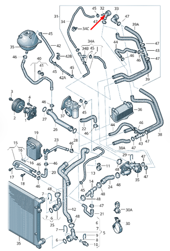 VOLKSWAGEN GOLF MK5 Cooling System Flange 1C0122291A | eBay UK