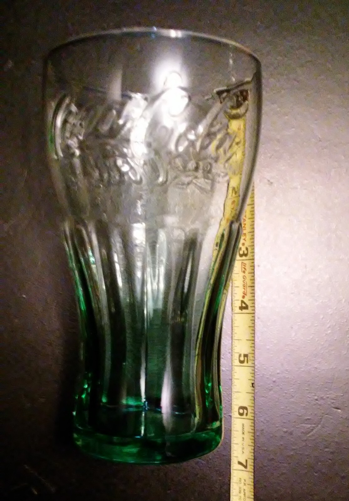 Green Coca Cola Glass 15oz 6 inches tall | eBay