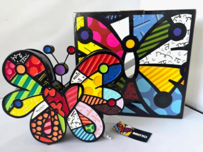 Romero Britto BUTTERFLY Figurine ** NEW in Box ** | eBay