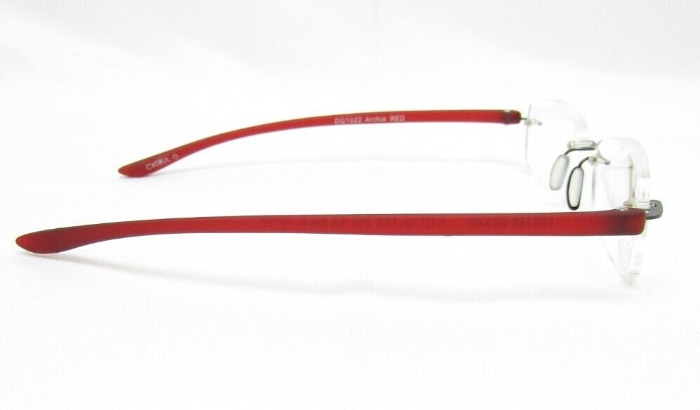 Foster Grant Rimless Reading Glasses w. Case ARCHIE RED 51/16-144 ...