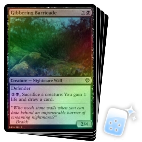 Foil Gibbering Barricade X4 M/NM Magic: The Gathering MTG Dominaria ...