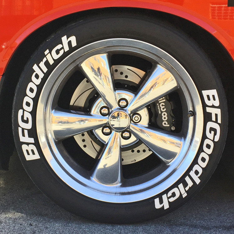 BF GOODRICH Tire Stickers 1.00in For 19in - 21in Wheels (8 Pack -White ...