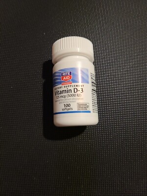 rite aid | vitamin D-3 5,000 iu | 100 soft gels | BEST BY 11/24 | eBay