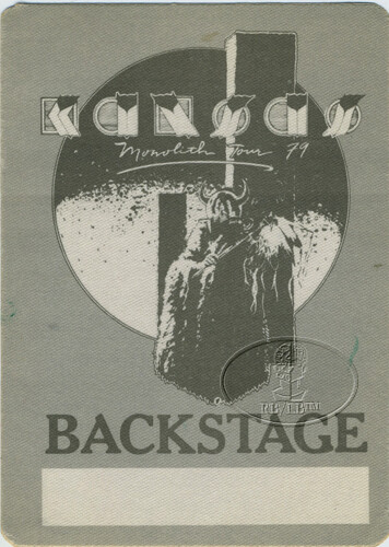 KANSAS 1979 Monolith Tour Backstage Pass | eBay