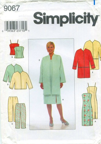 Simplicity 9067 Dress Top Pants Jacket Misses Sewing Pattern Uncut Size ...