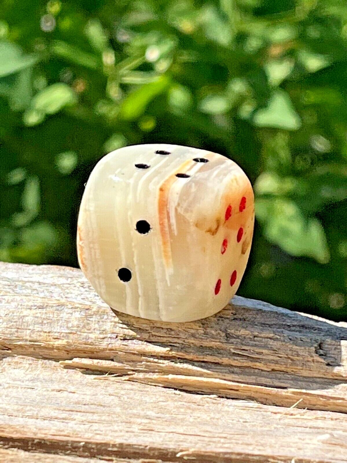 3/4" Green Onyx Dice Strength Stamina Luck Hand-Carved Stone Carving ...