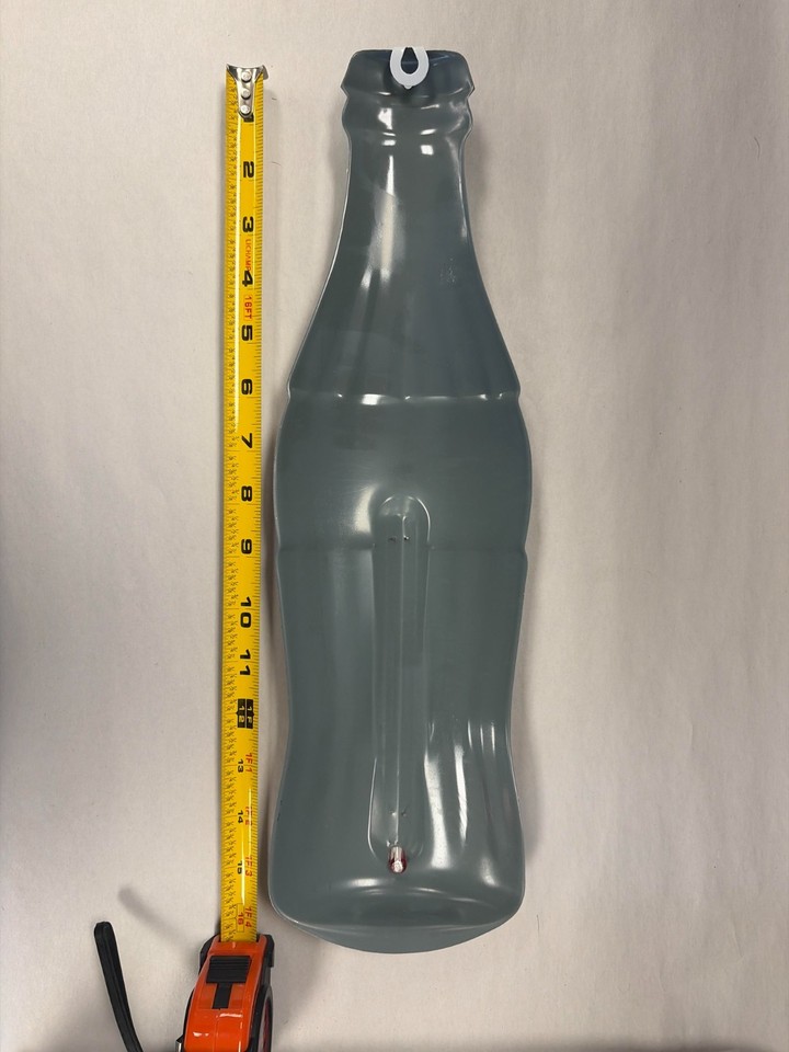 Vintage 1950s Coca-Cola Tin Bottle Thermometer Advertising Sign ...