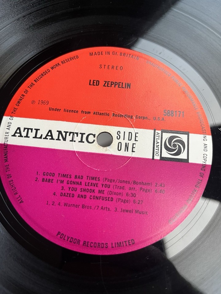 LED Zeppelin First Album Vinyl UK 1969 | eBay UK