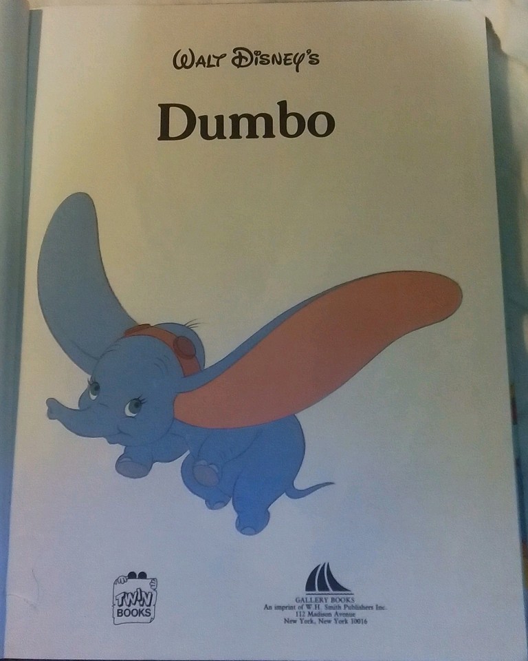 Children's Classic Storybook - DUMBO, Walt Disney 1986, LARGE PRINT ...