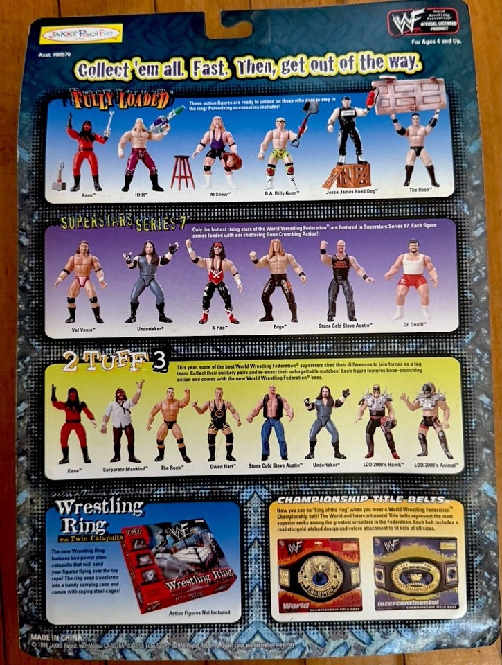 WWF THE ROCK Fully Loaded 1998 WrestleMania XV Action Figure JAKKS ...