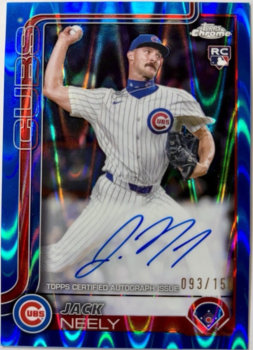2025 Topps Chrome - Rookie Autographs Jack Neely #RA-JNE Blue RayWave ...