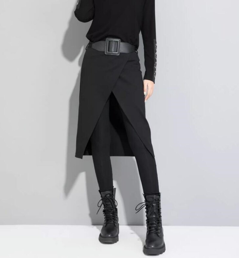 Autumn Winter women's casual straight leg pants loose and irregular ...