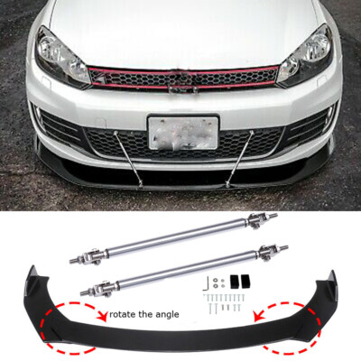 For VW MK7 MK7.5 GTI R R-line Golf Front Bumper Lip Spoiler Splitter ...