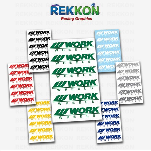 x6 3.5" 89mm Work Wheels Spoke Sticker Decal Alloy Rim Meister S1 kai ...