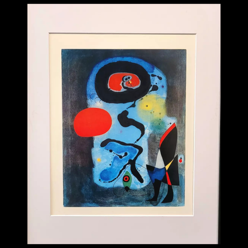 Joan Miro The Red Sun Vintage Abstract Surrealism Offset Print | eBay