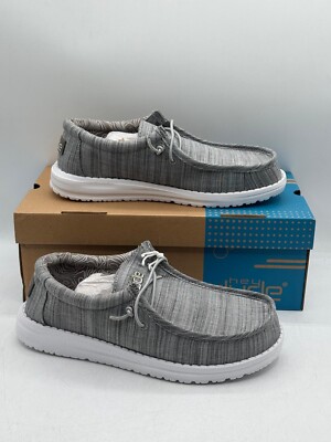 Hey Dude Wally Youth Linen Stone 130130704 US Youth 2 Women's 3 -EU 34 ...