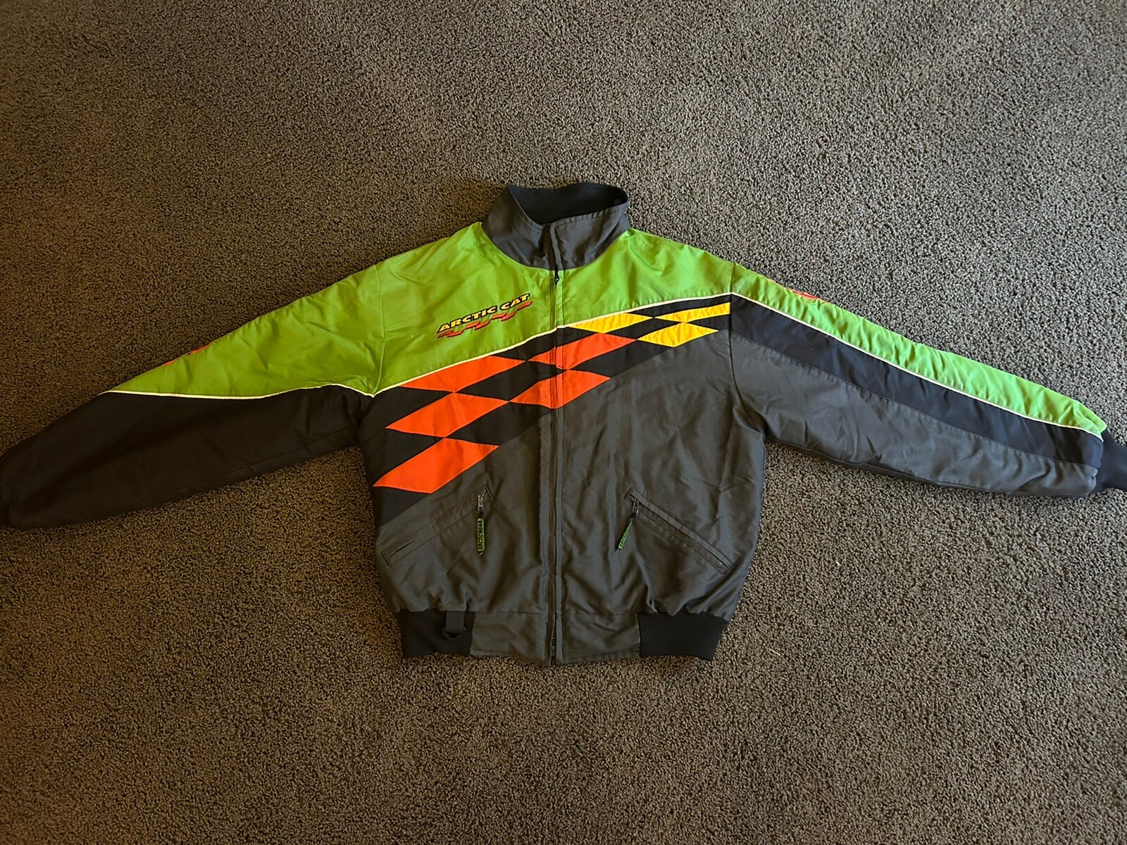 VTG Arctic Cat Racing Snowmobile Jacket Zip-Out 2-in-1 Arctic Wear M ...