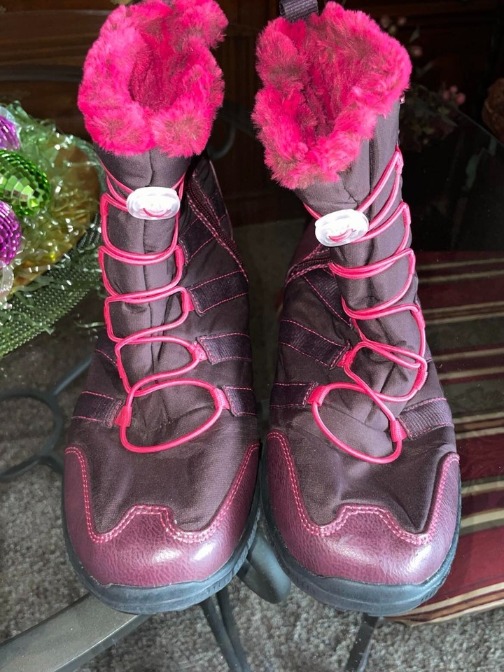 WOMENS TONY LITTLE PURPLE PINK BOOTS CHEEKS SIZE 10 FUR LINING | eBay