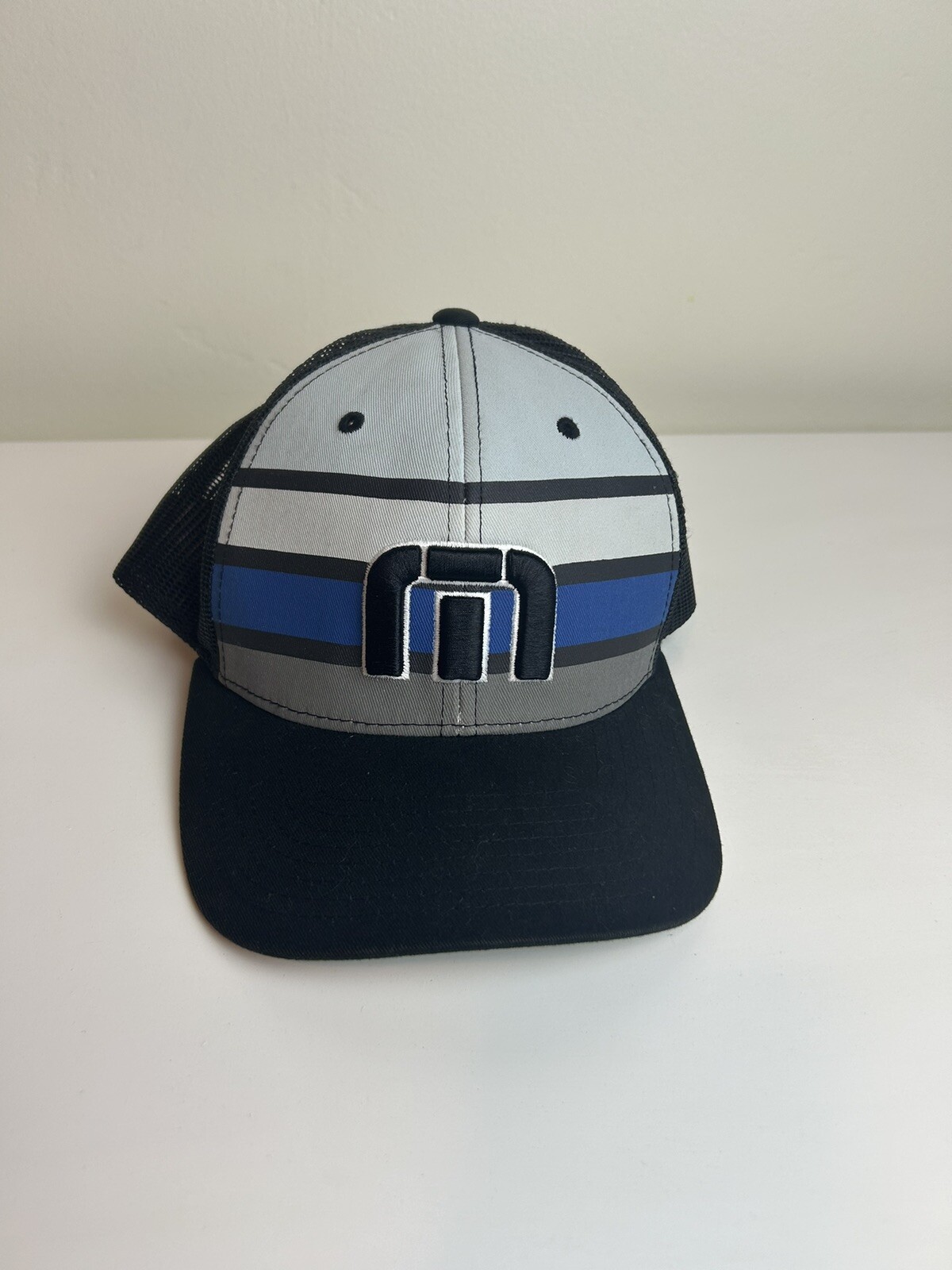 Travis Mathew Hat Cap Snap Back Men Black Gray Trucker Mesh Golf ...