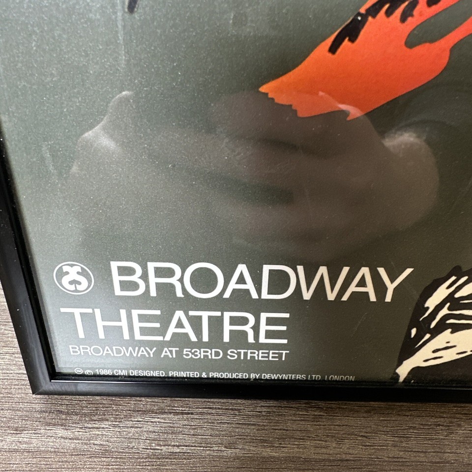 Vintage 1986 Les Miserables Broadway Musical Window Card Theatre Framed ...